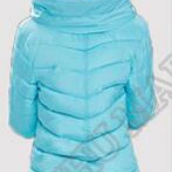Jackets & Coats | Sky Blue Puffer Lightweight Double Collar Coat | Poshmark